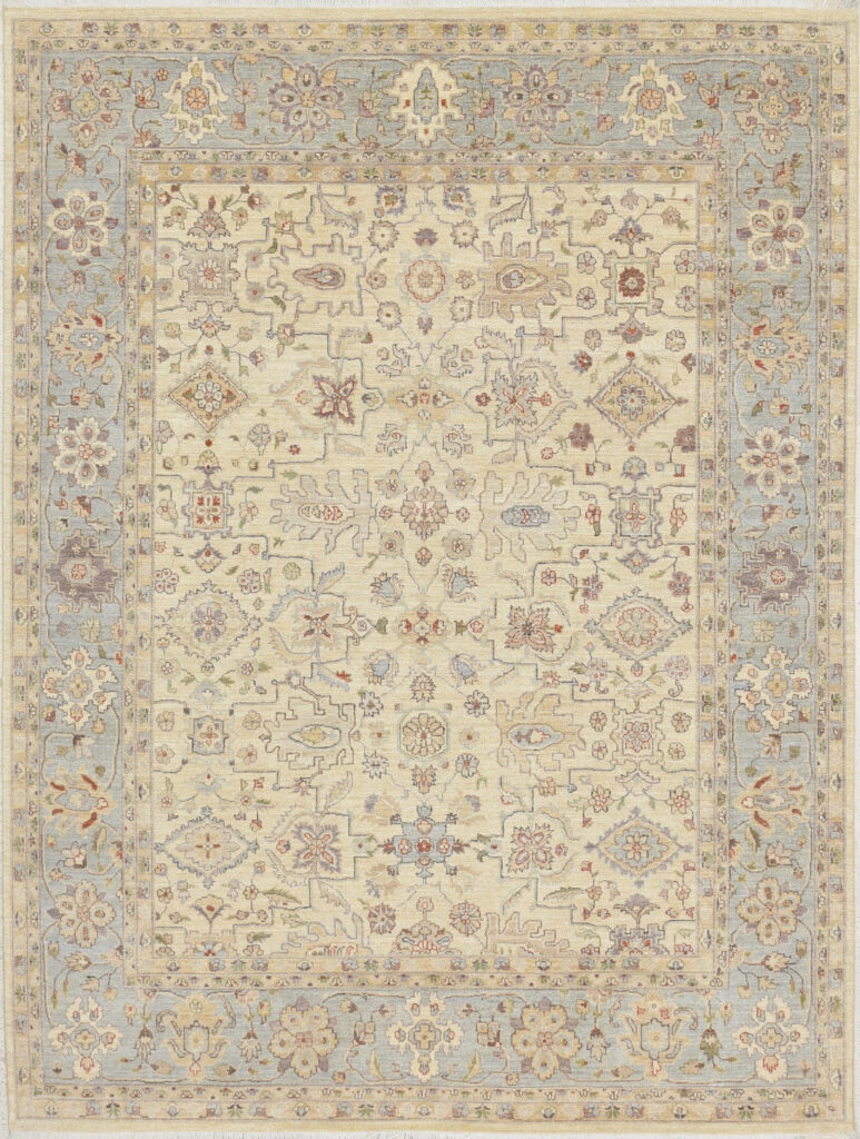 PESHAWAR LAHORE IVORY / LIGHT BLUE - Couture Rugs Reserved By Design ...